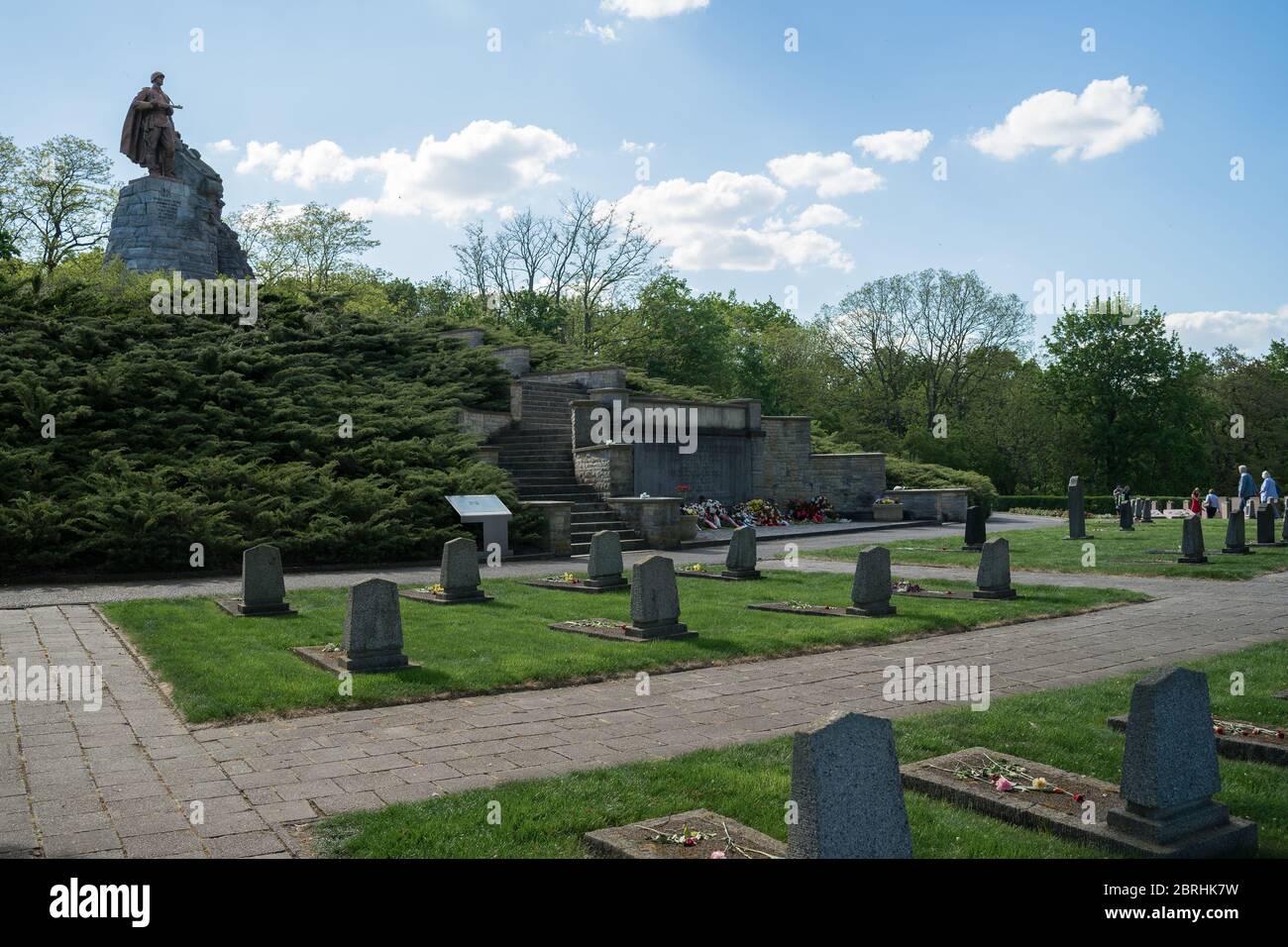 SEELOW, GERMANY - MAY 09, 2020: Monument to Soviet soldiers and a ...