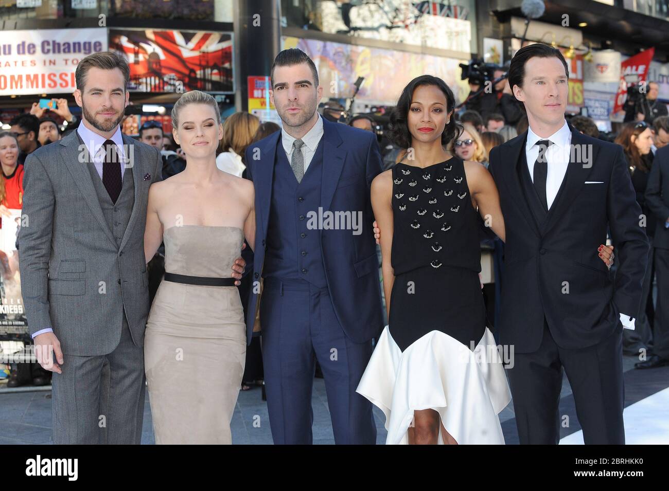 Chris Pine, Alice Eve, Zachary Quinto, Zoe Saldana and Benedict ...