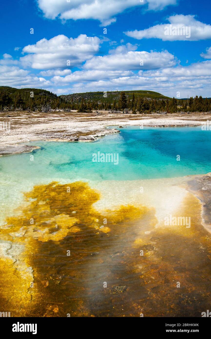 The Orange Edge of a Hot Spring Stock Photo - Alamy