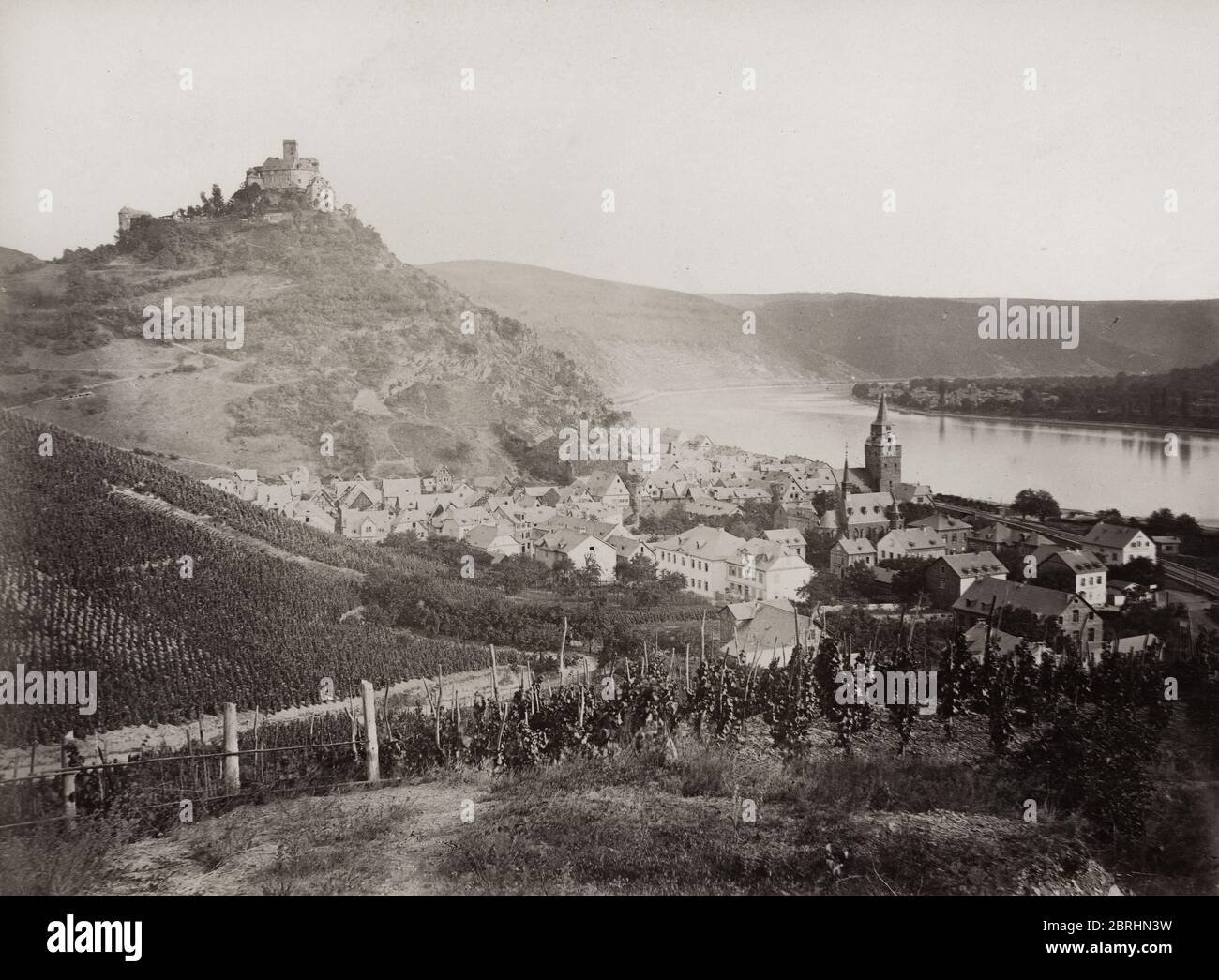 Ruined castle on the River Rhine, Germany Stock Photo - Alamy