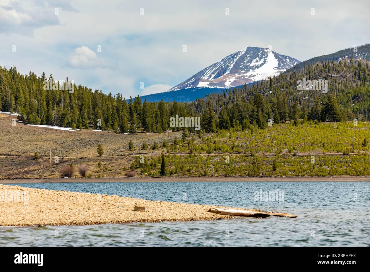 Dillon lake reservoir with mountains in Colorado at summer day Stock ...
