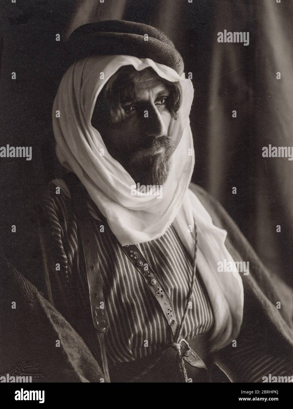 Vintage early 20th century photograph - Bedouin chief from east of the ...