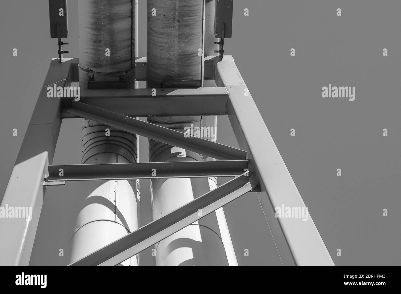 Pipeline and pipe rack of petroleum industrial plant. Offshore Industry ...