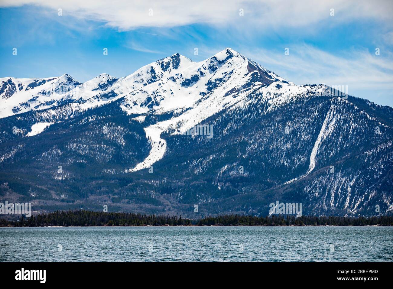 Dillon lake reservoir with mountains in Colorado at summer day Stock ...