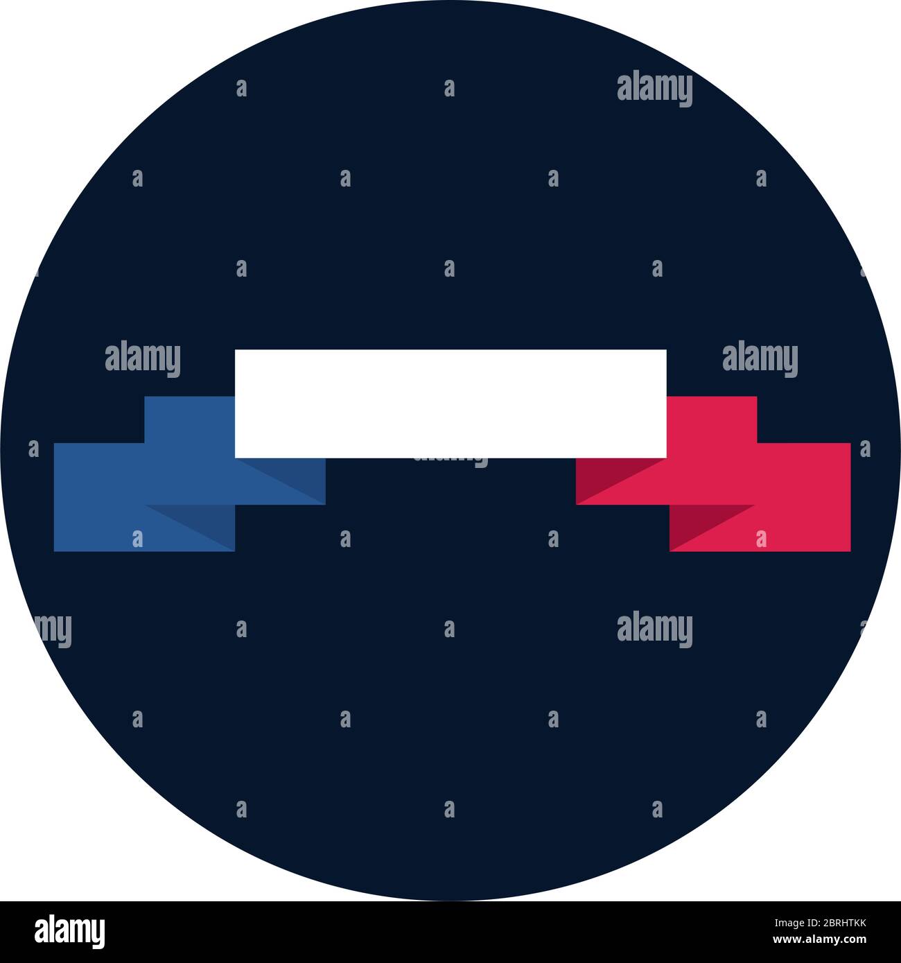 france ribbon block and flat style icon design, Bastille day and french ...