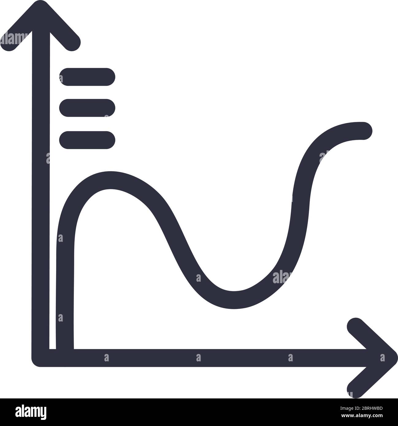 Infographic increase arrow chart line style icon design, Data ...