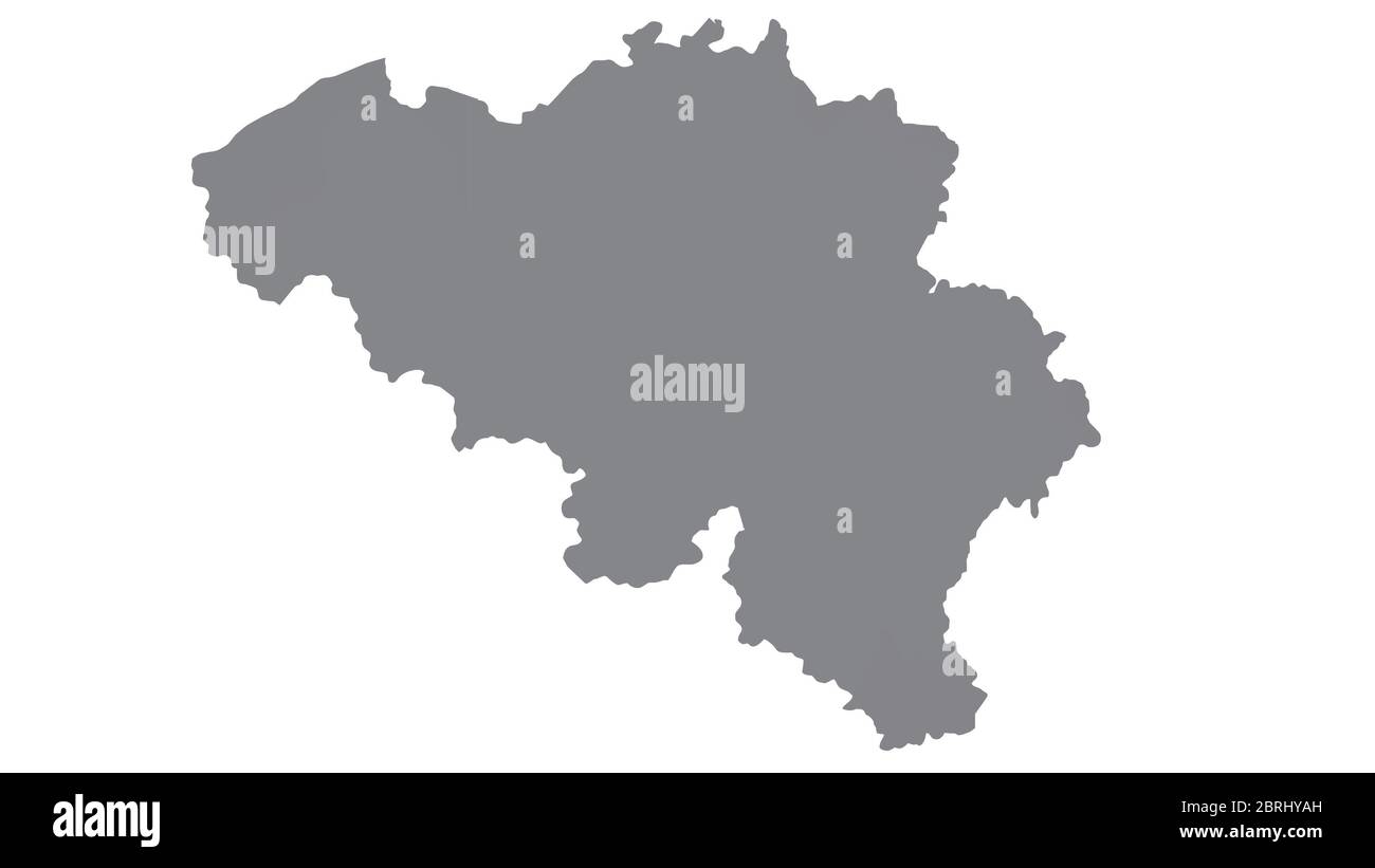 Belgium map with gray tone on white background,illustration,textured ...