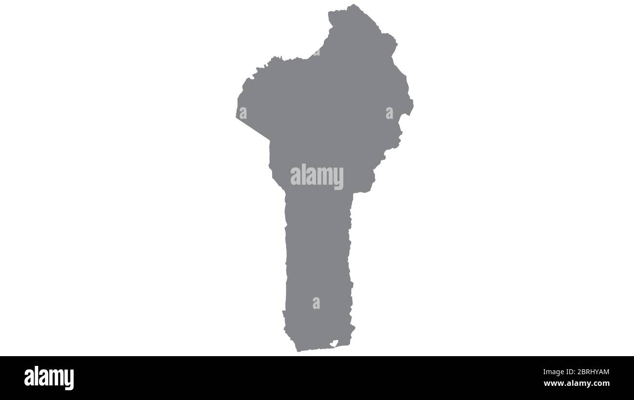 Benin map with gray tone on white background,illustration,textured ...