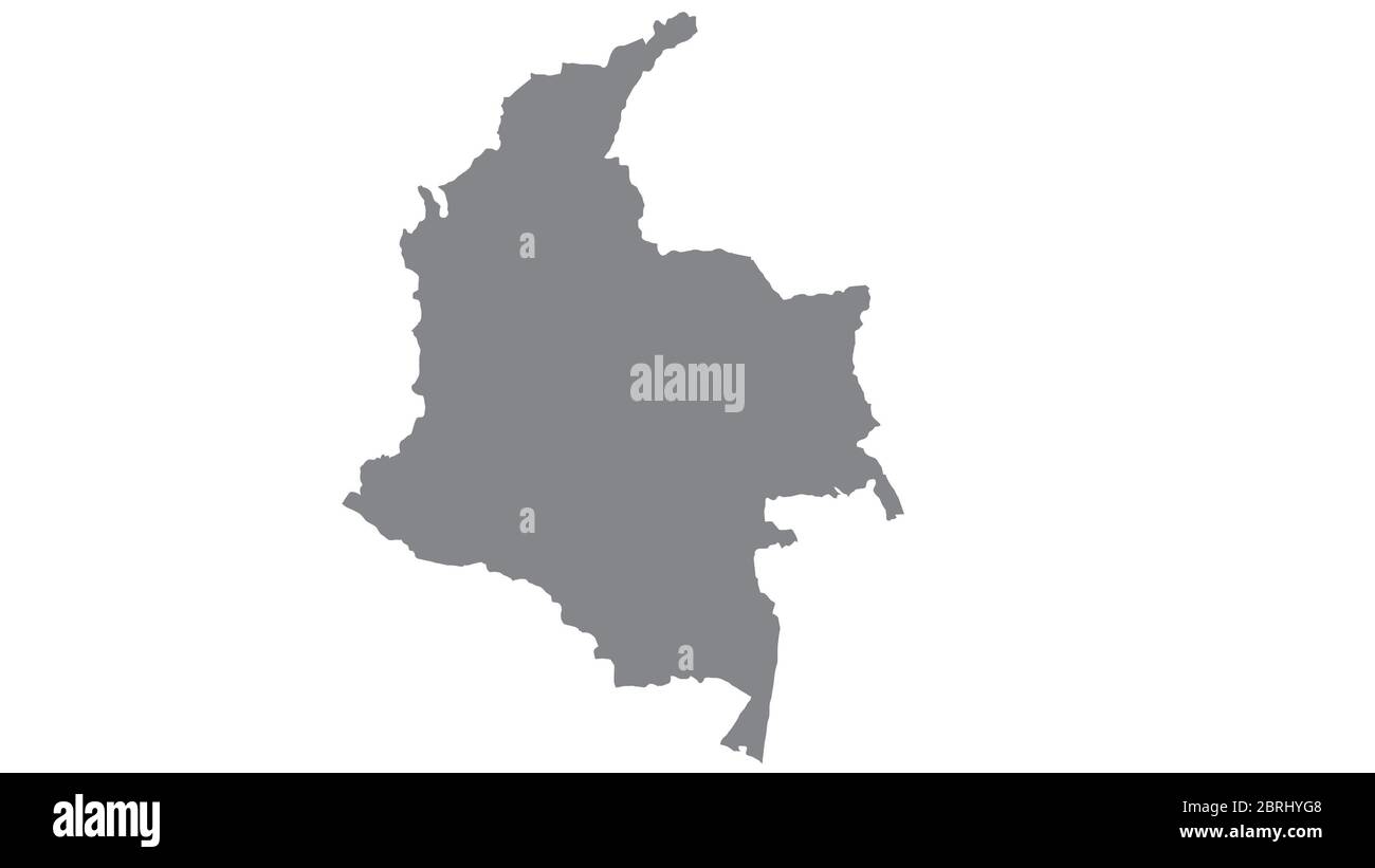 Colombia map with gray tone on white background,illustration,textured ...