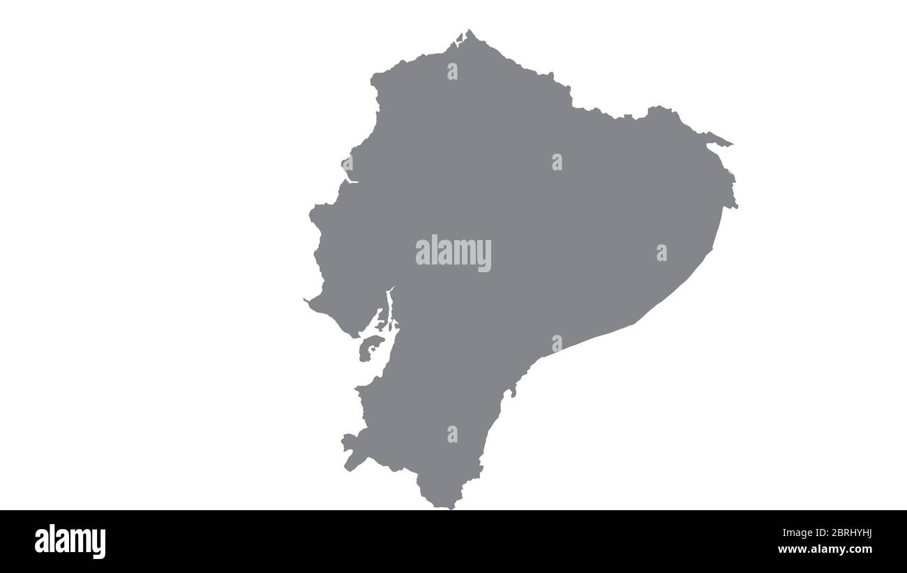 Ecuador map with gray tone on white background,illustration,textured ...