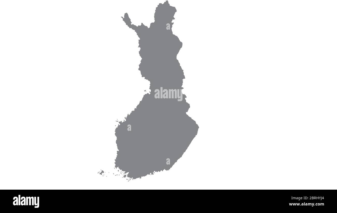 Finland map with gray tone on white background,illustration,textured ...