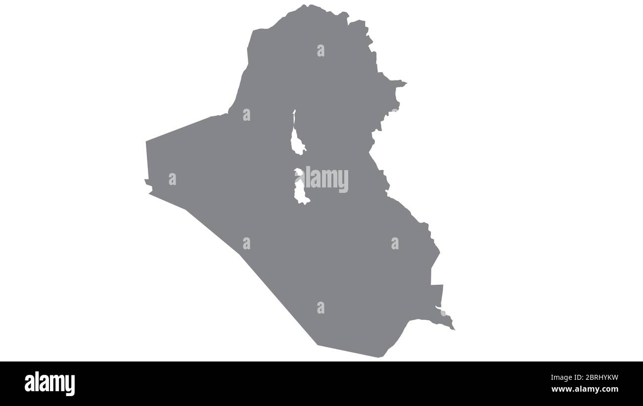 Iraq map with gray tone on white background,illustration,textured ...