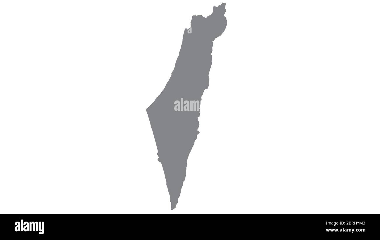 Israel map with gray tone on white background,illustration,textured ...