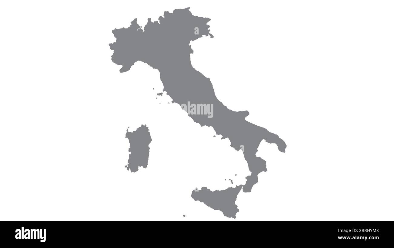 Italy map with gray tone on white background,illustration,textured ...