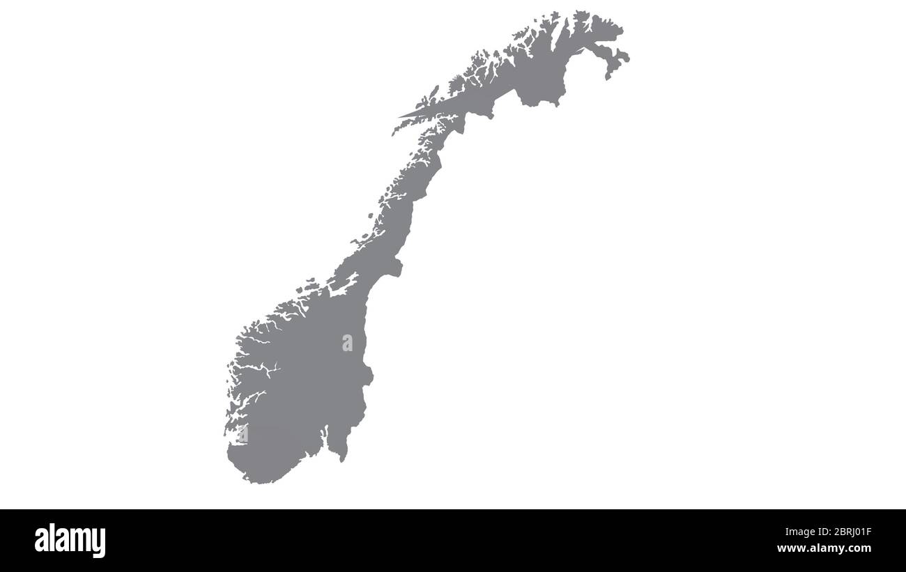 Norway map with gray tone on white background,illustration,textured ...