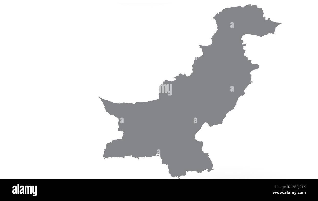 Pakistan map with gray tone on white background,illustration,textured ...