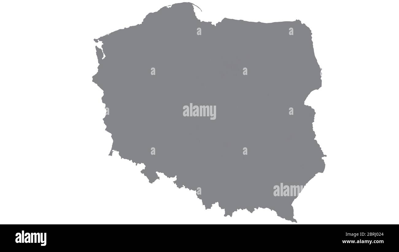 Poland map with gray tone on white background,illustration,textured ...
