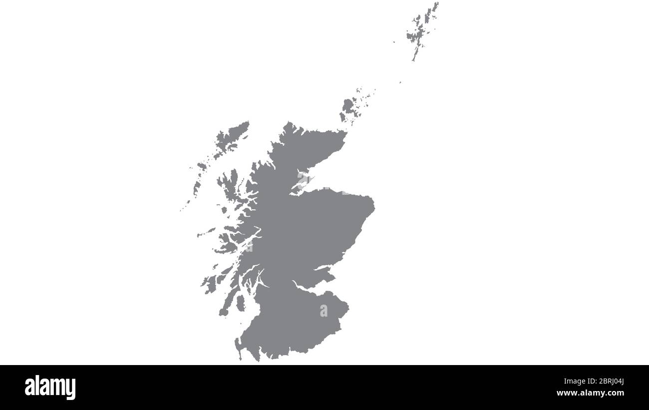 Scotland map with gray tone on white background,illustration,textured ...