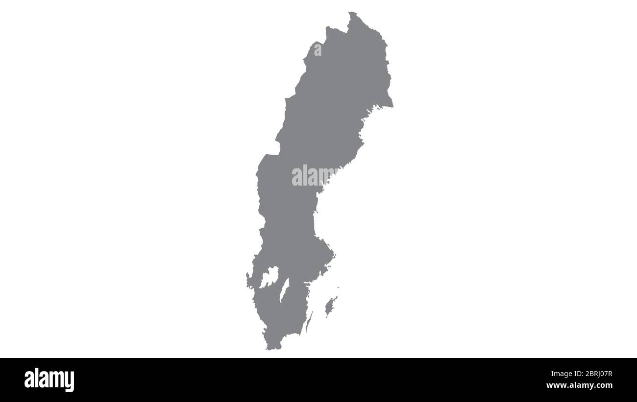Sweden map with gray tone on white background,illustration,textured ...