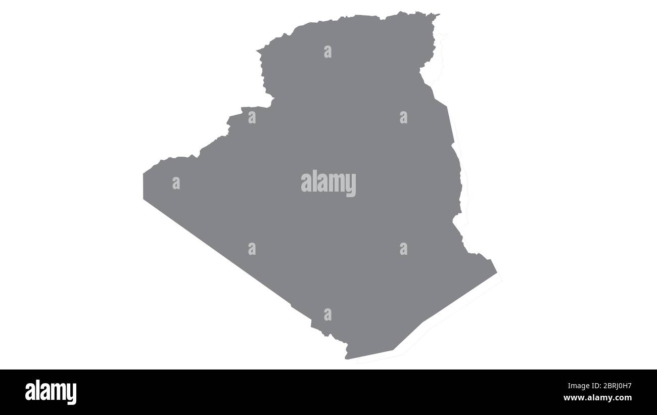Algeria map with gray tone on white background,illustration,textured ...