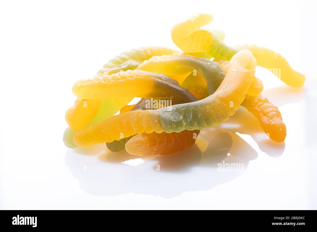 Baby jelly in the shape of multi-colored worms. Children's chewing ...
