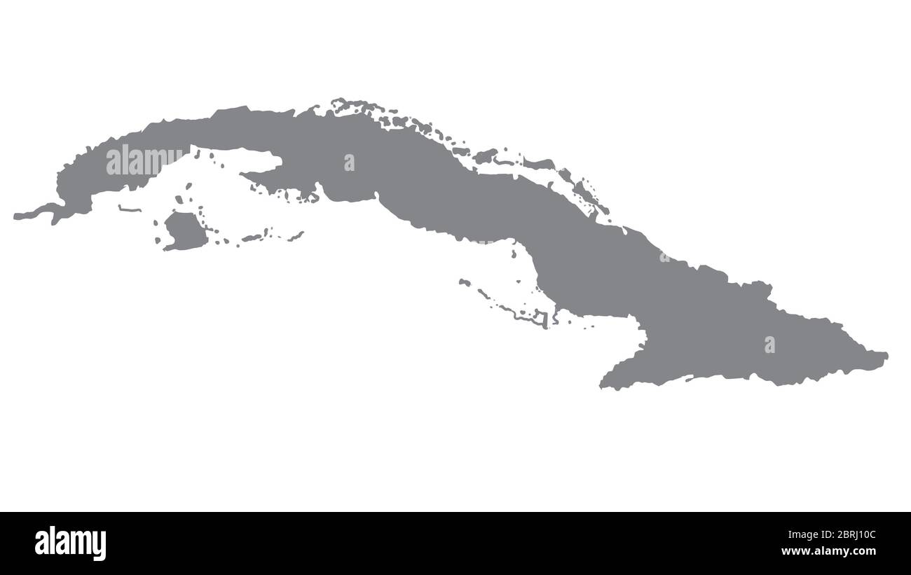Cuba map with gray tone on white background,illustration,textured ...