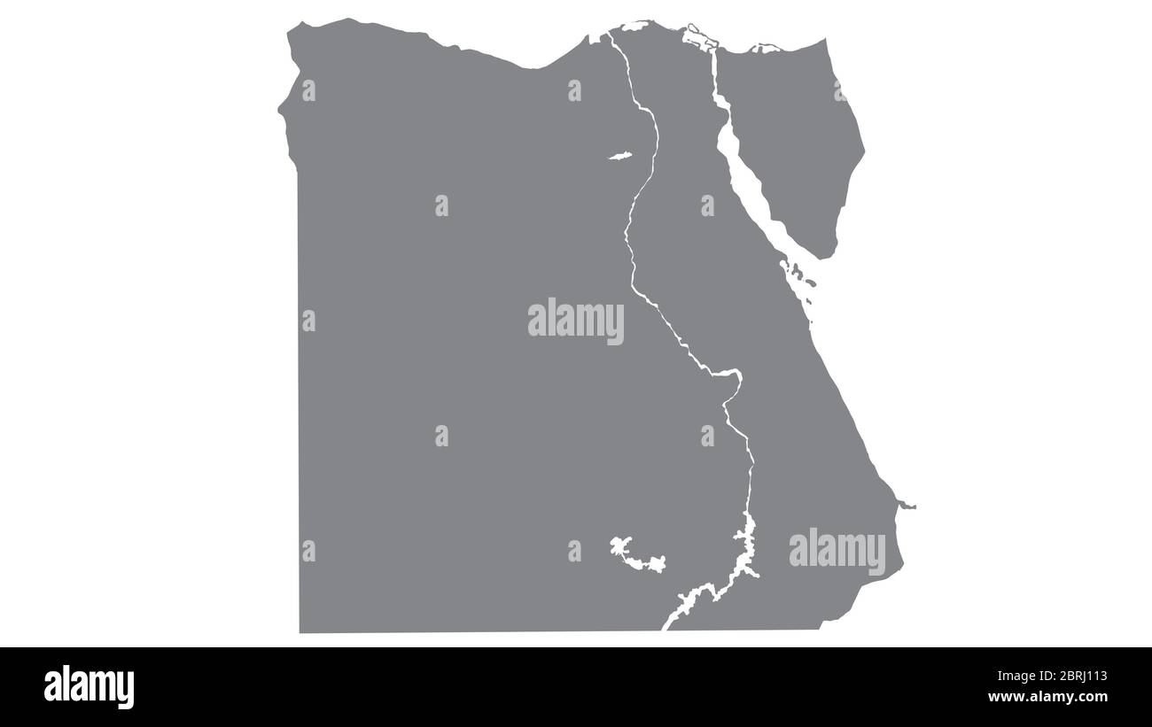 Egypt map with gray tone on white background,illustration,textured ...