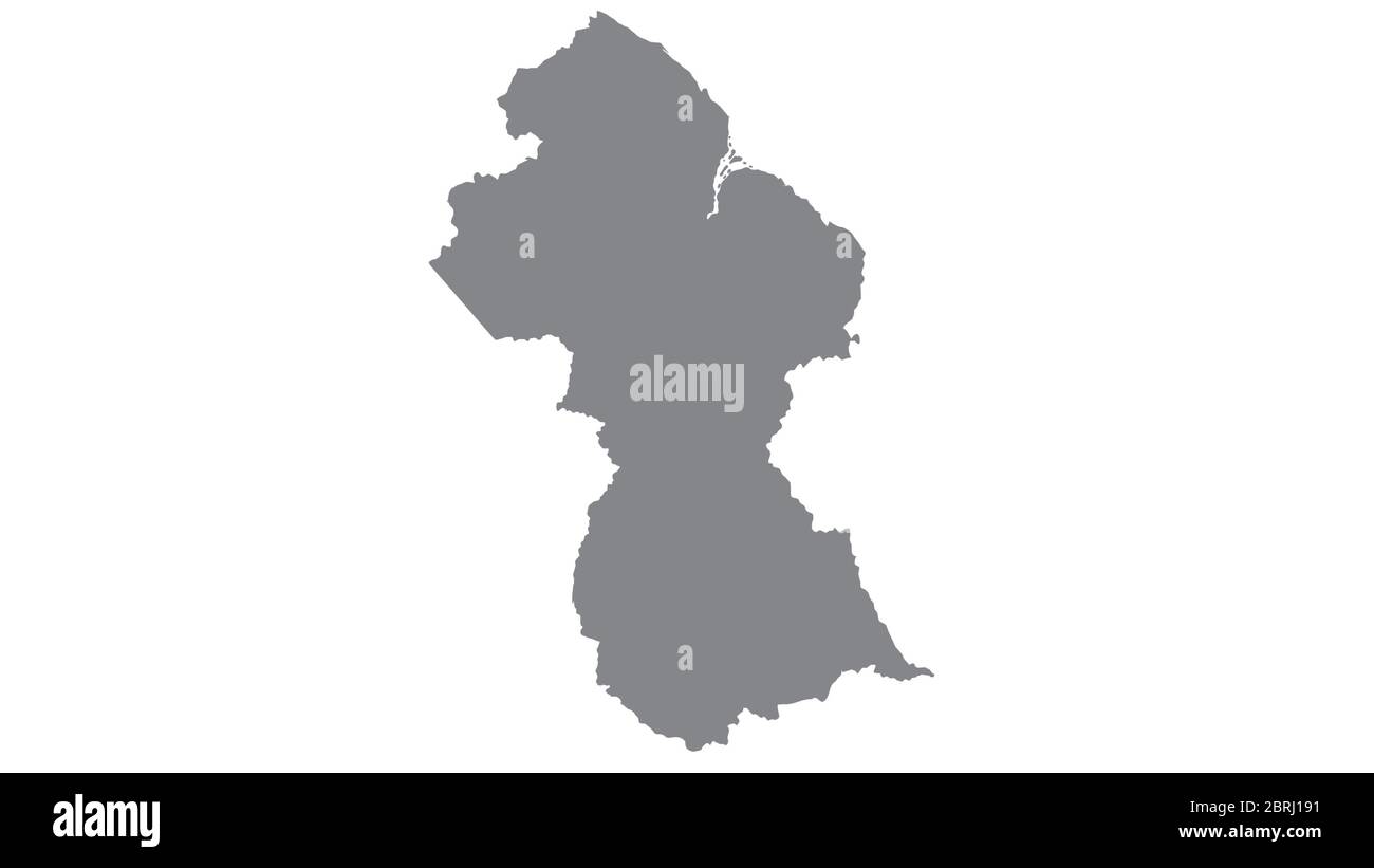 Guyana outline silhouette map illustration hi-res stock photography and ...
