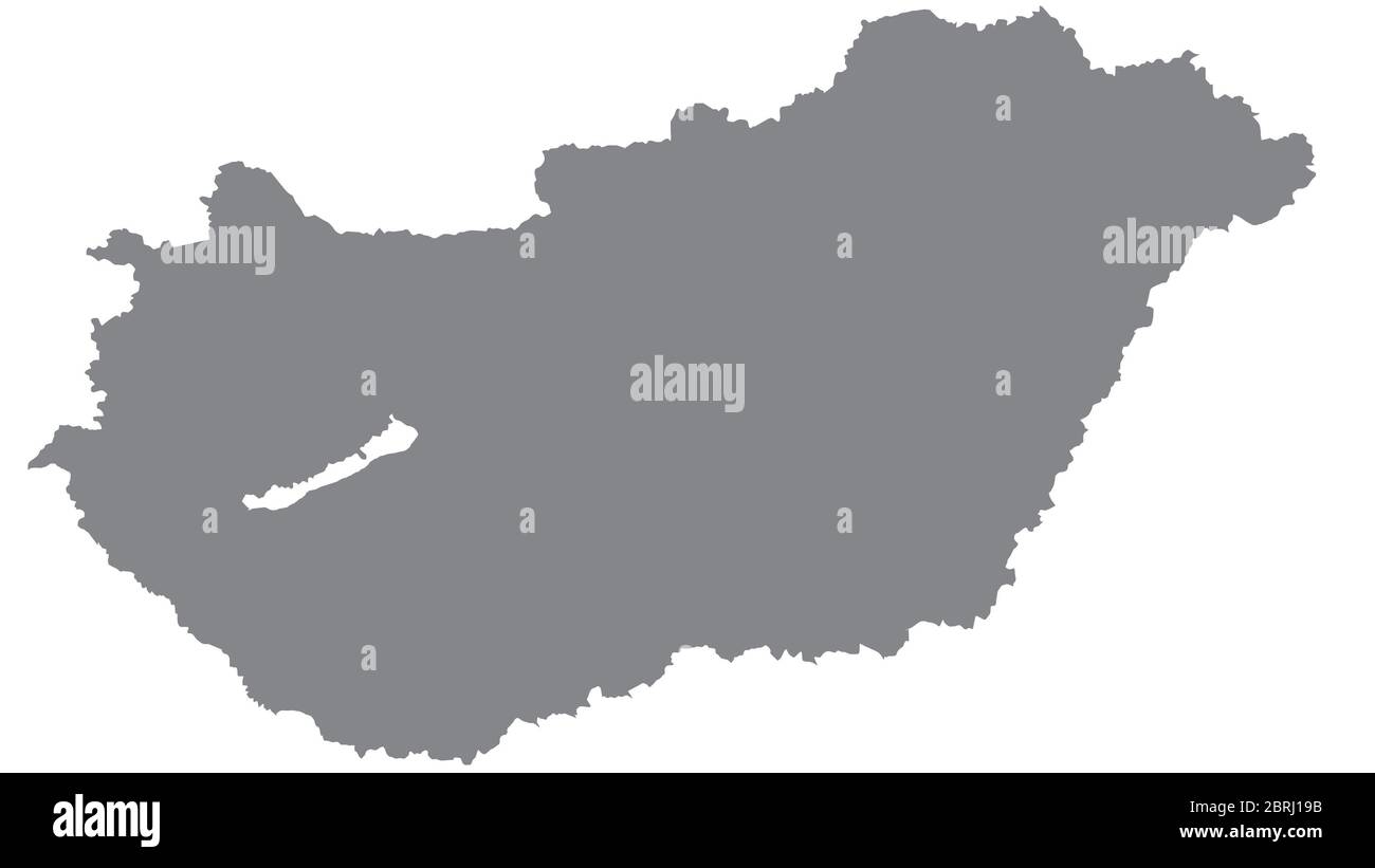 Hungary map with gray tone on white background,illustration,textured ...