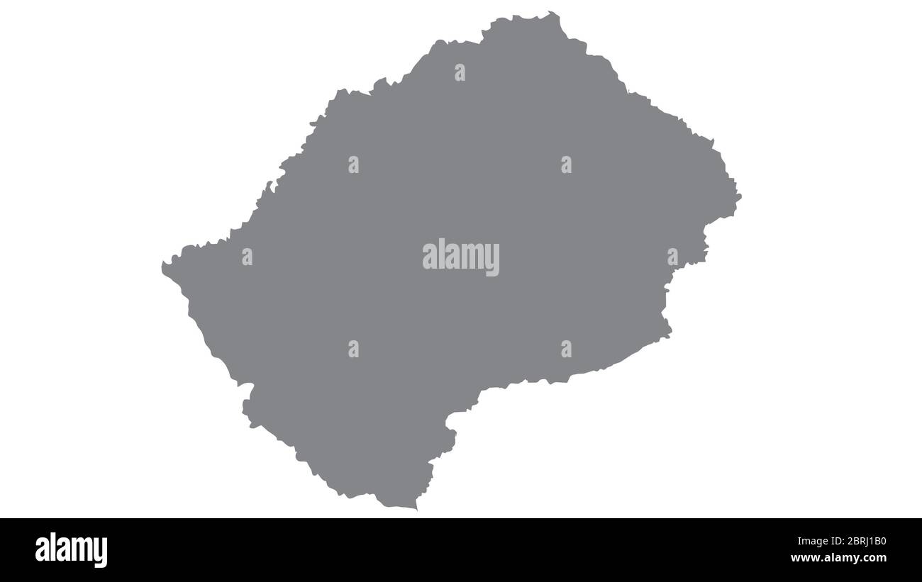 Lesotho map with gray tone on white background,illustration,textured ...
