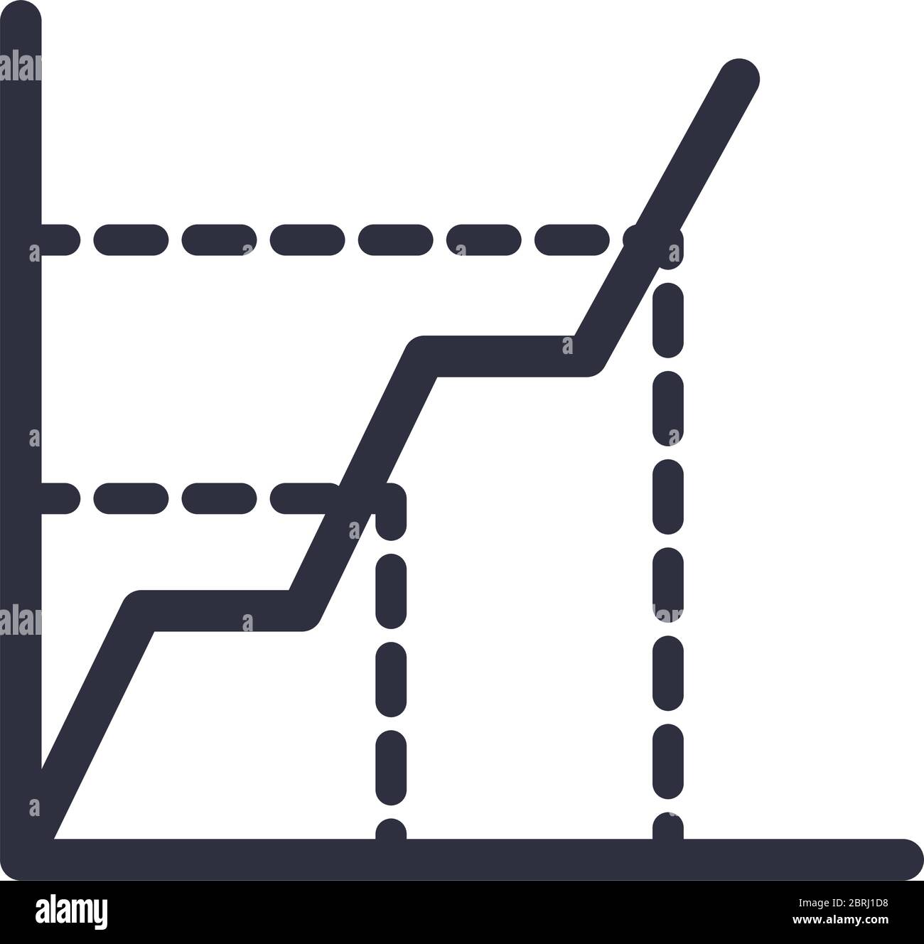Infographic increase arrow chart line style icon design, Data ...
