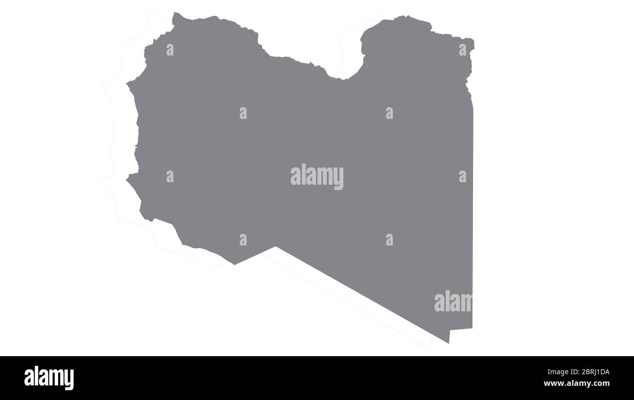 Libya map with gray tone on white background,illustration,textured ...