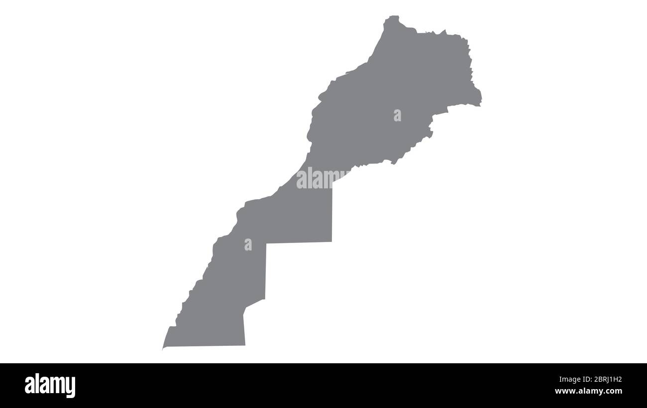 Morocco map with gray tone on white background,illustration,textured ...