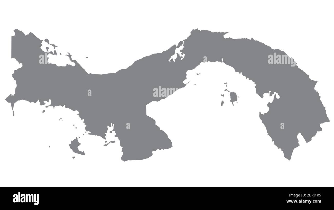 Panama map with gray tone on white background,illustration,textured ...