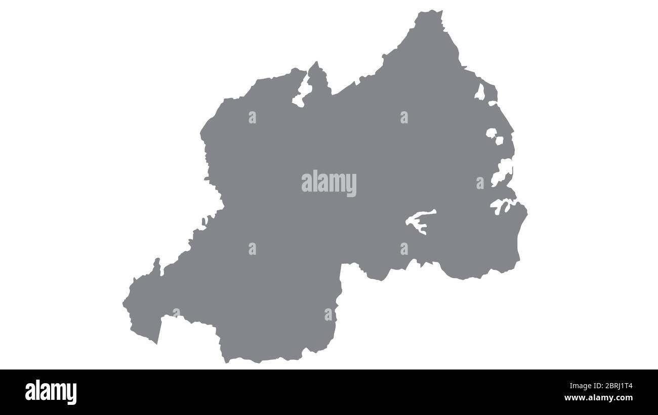 Rwanda map with gray tone on white background,illustration,textured ...