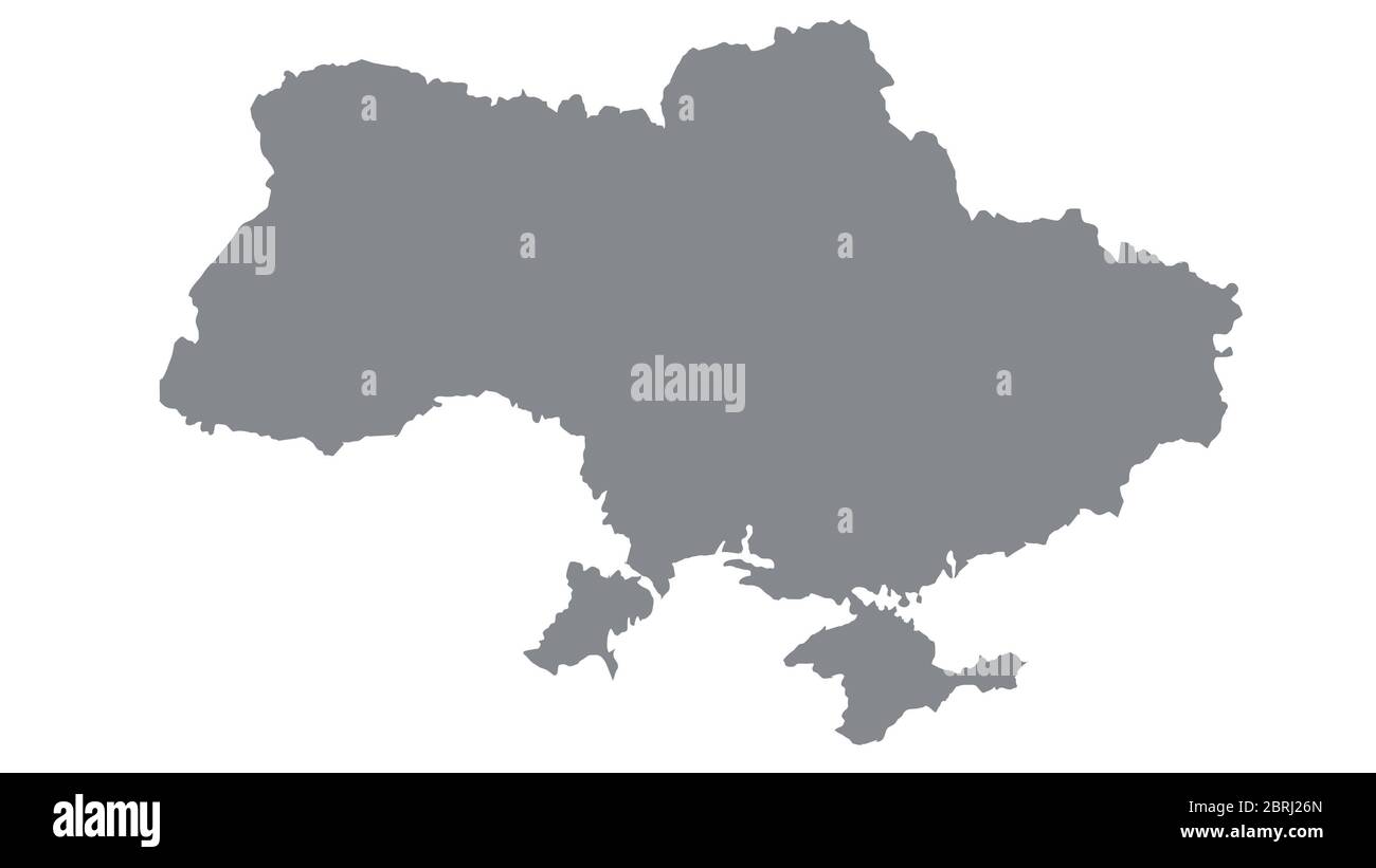 Ukraine map with gray tone on white background,illustration,textured ...