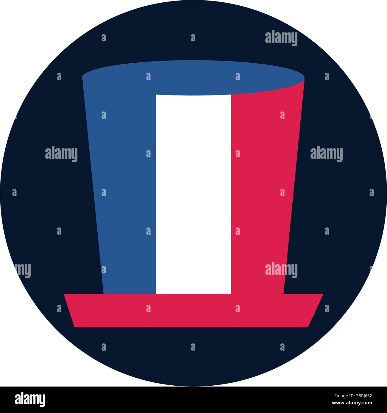 france hat block and flat style icon design, Bastille day and french ...