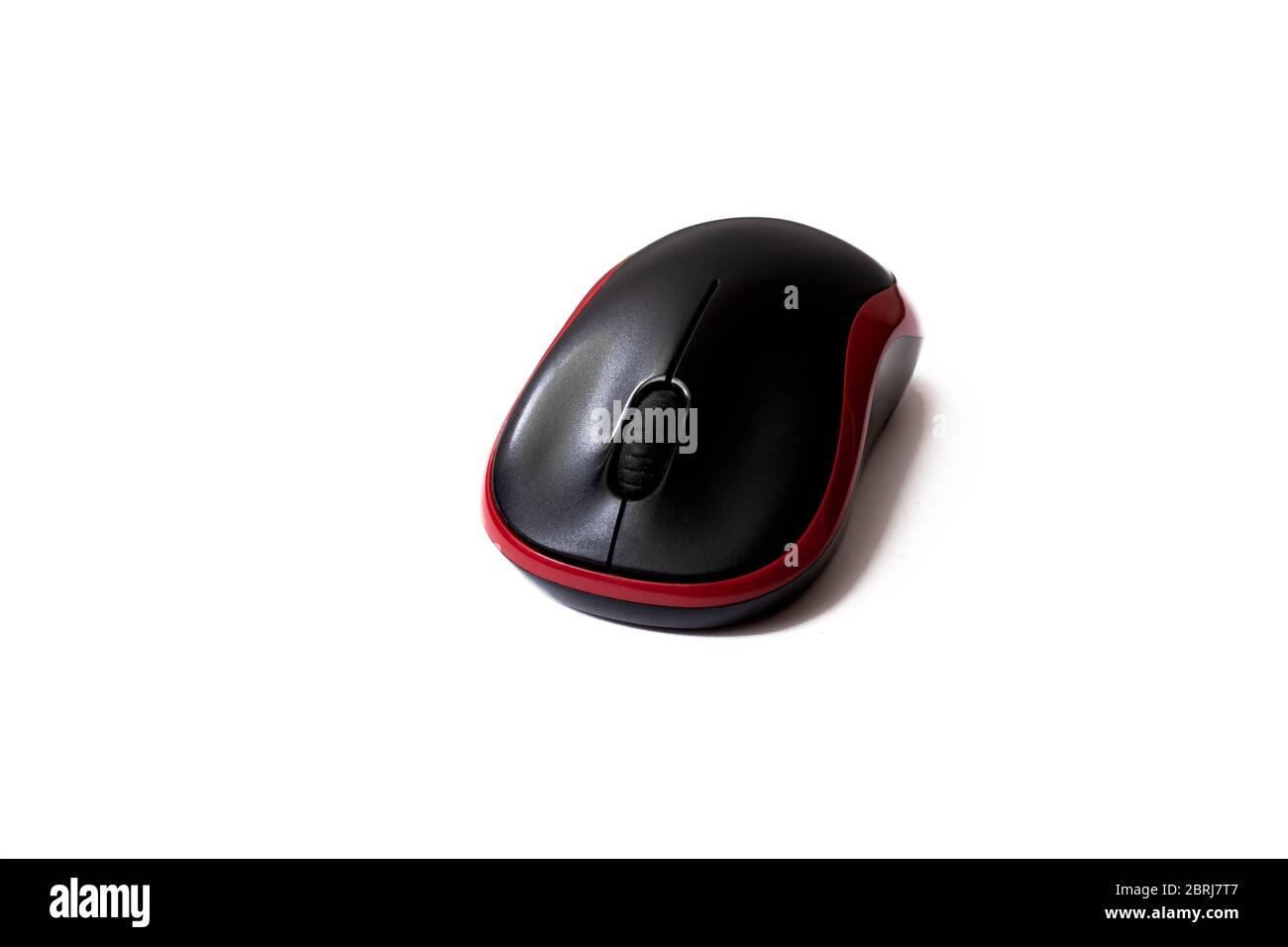 Black wireless computer mouse isolated on white background Stock Photo ...