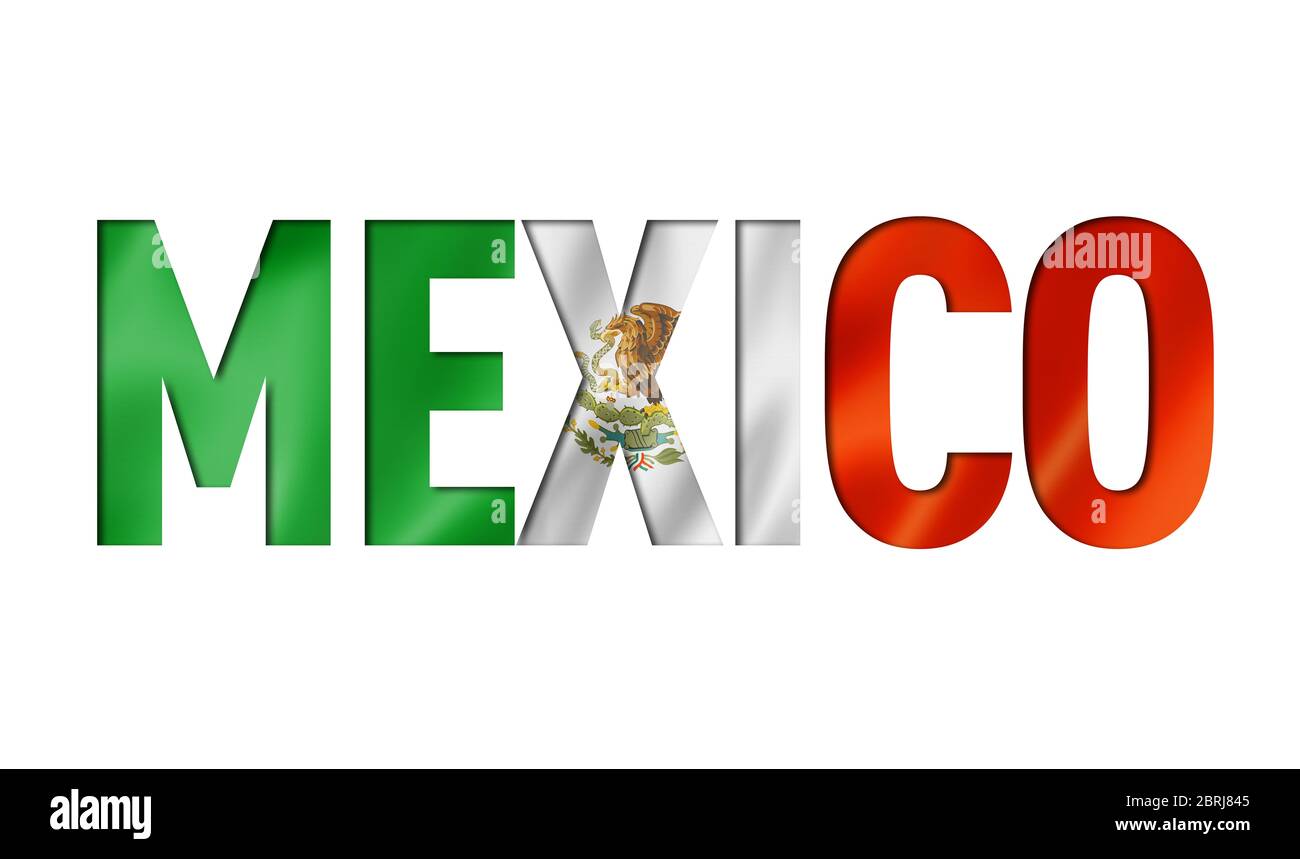 mexican flag text font. mexico symbol background Stock Photo - Alamy