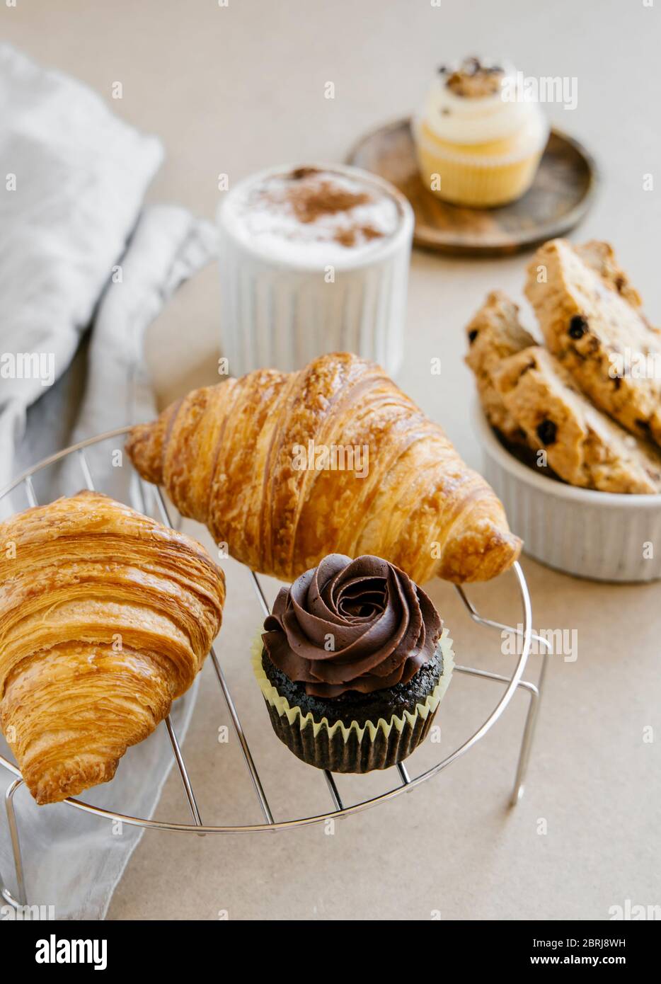 Baked sweets and coffee Stock Photo - Alamy