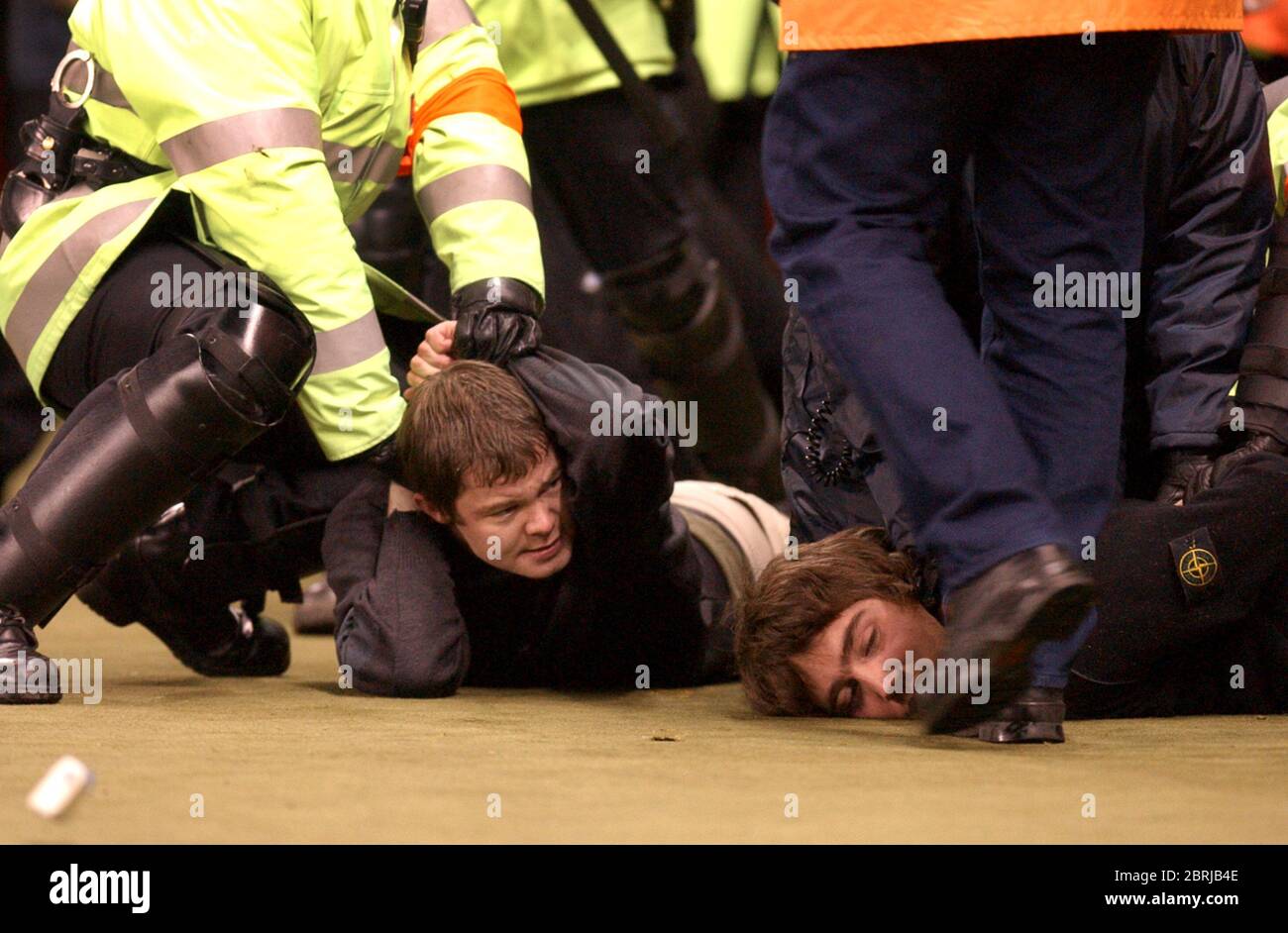Football fans police hi-res stock photography and images - Alamy