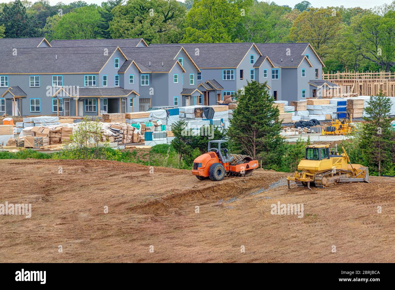 Construction site modern apartment buildings hi-res stock photography ...