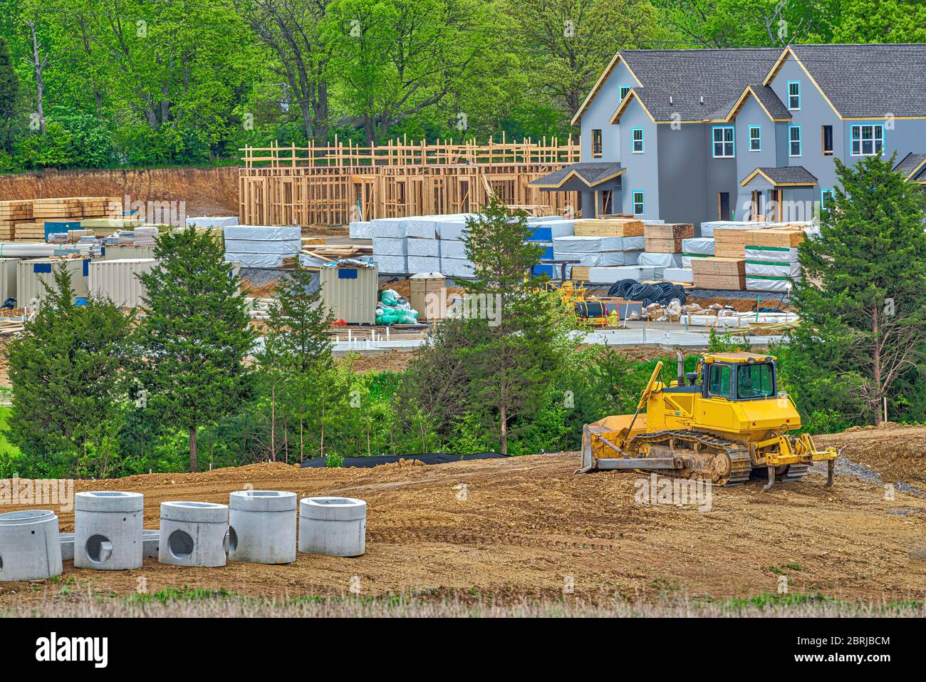 Construction site modern apartment buildings hi-res stock photography ...