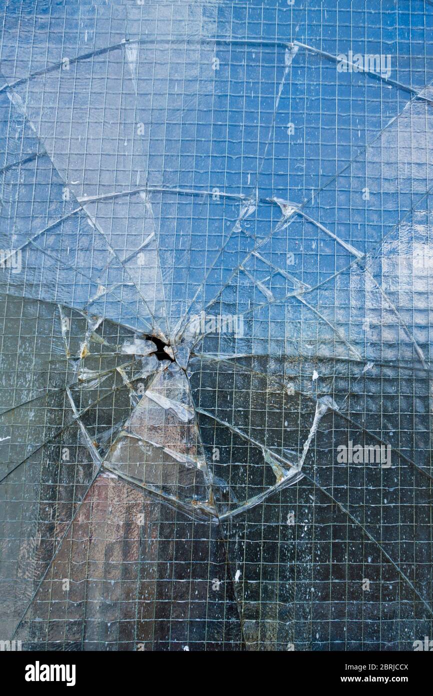 smashed glass window Stock Photo - Alamy