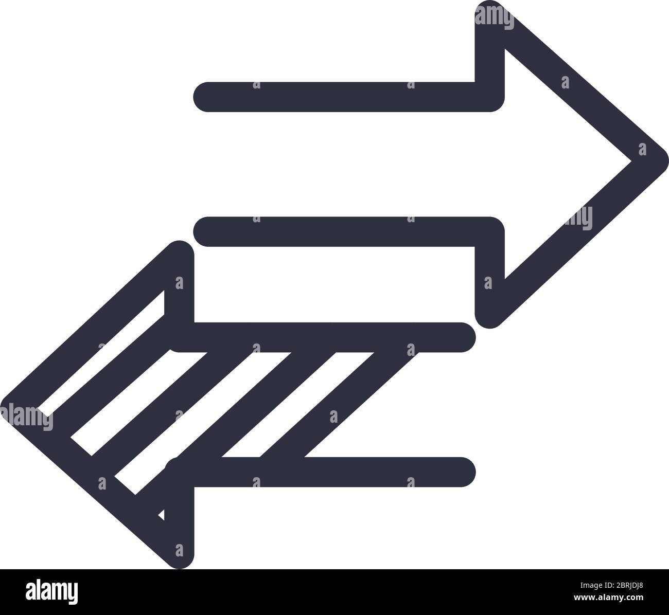 Next and before arrows line style icon design of Direction element web ...