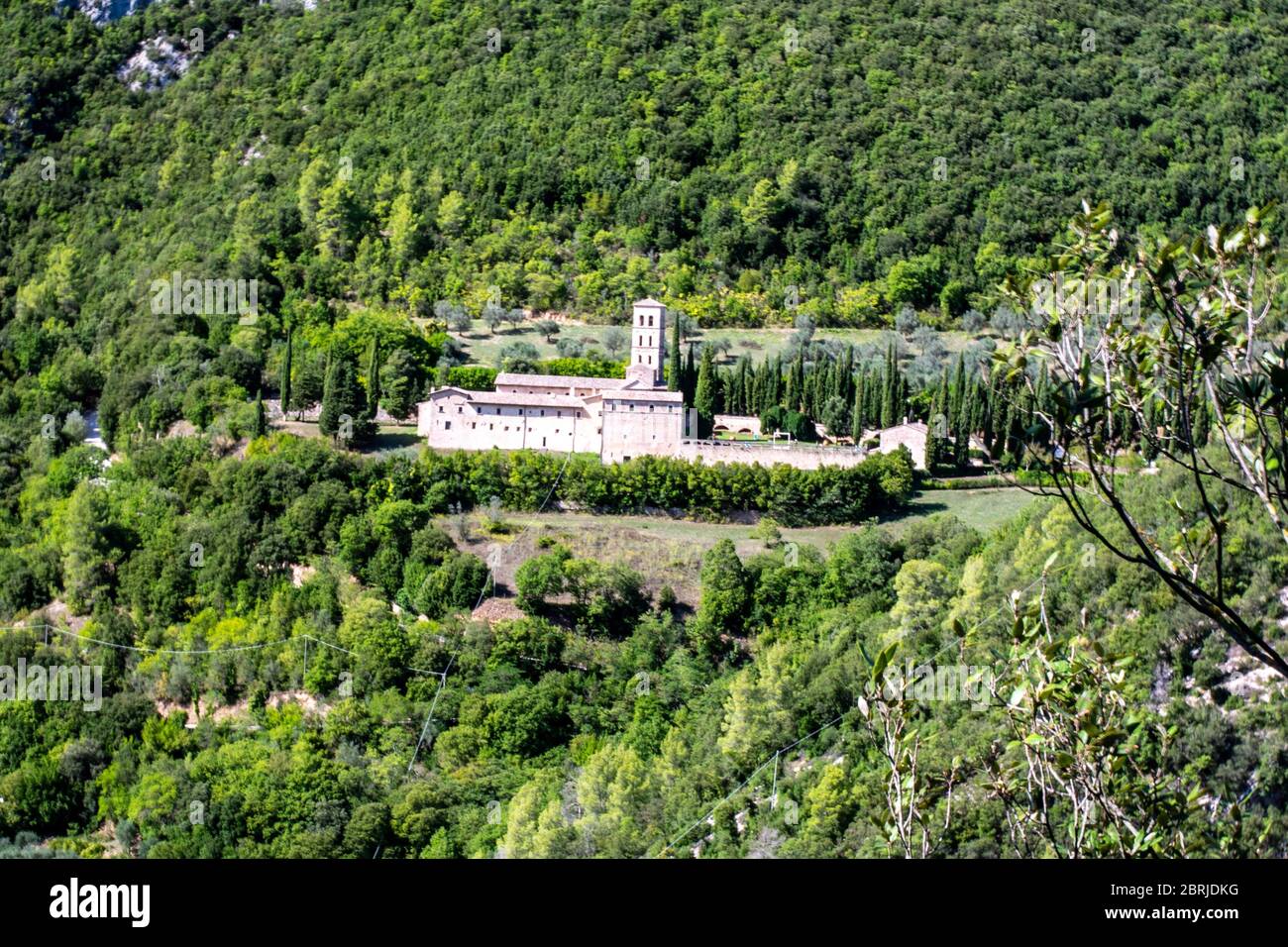 ABBEY OF SAN PIETRO IN VALNERINA VALLEY Stock Photo - Alamy