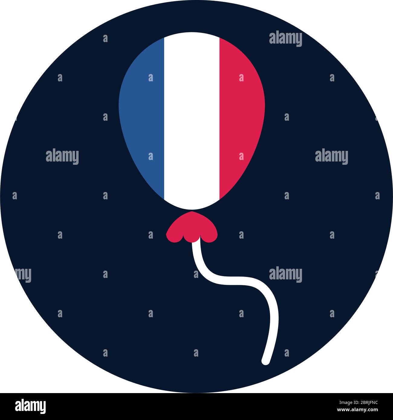france balloon block and flat style icon design, Bastille day and ...