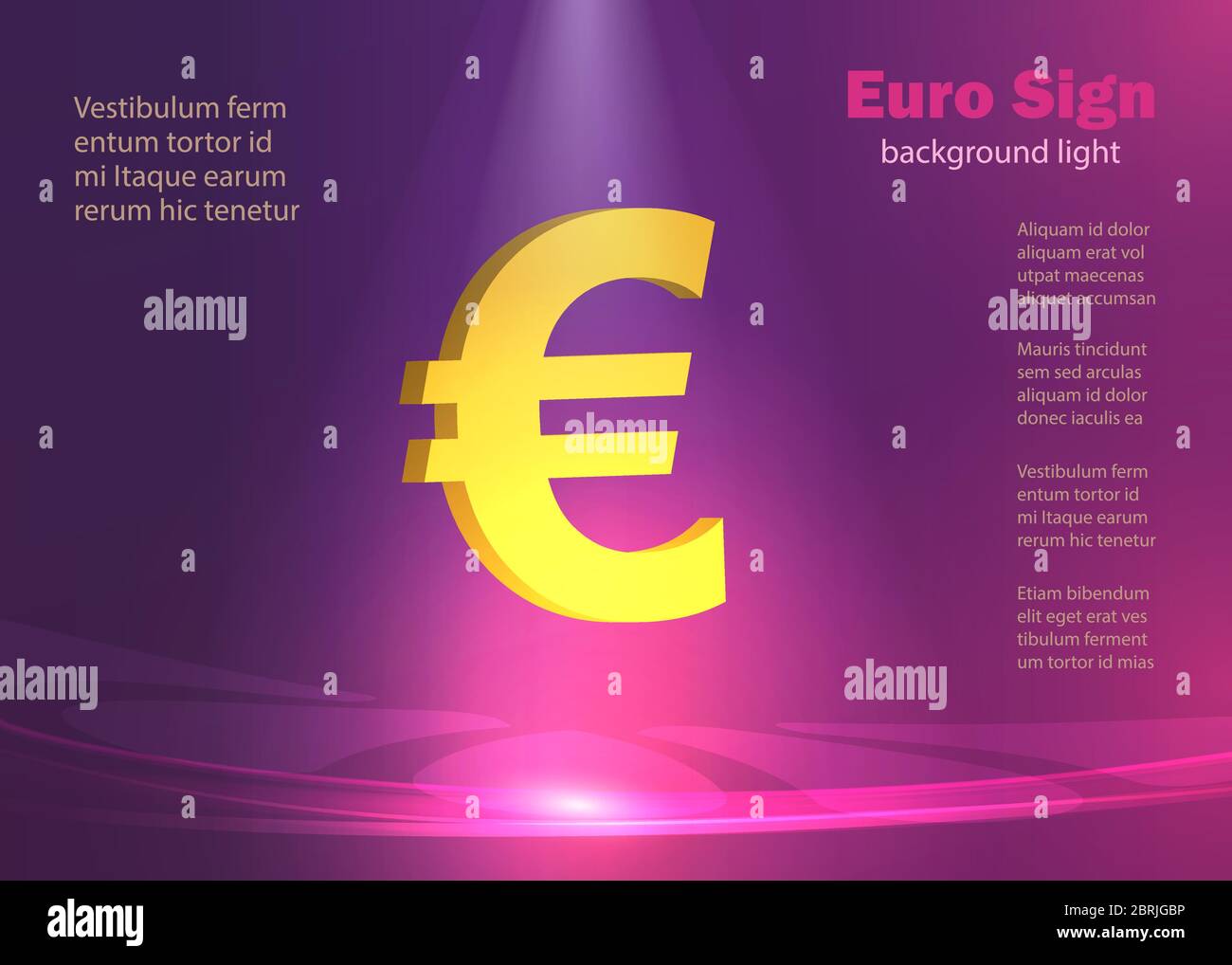 Euro gold, glowing lights background vector Stock Vector Image & Art ...