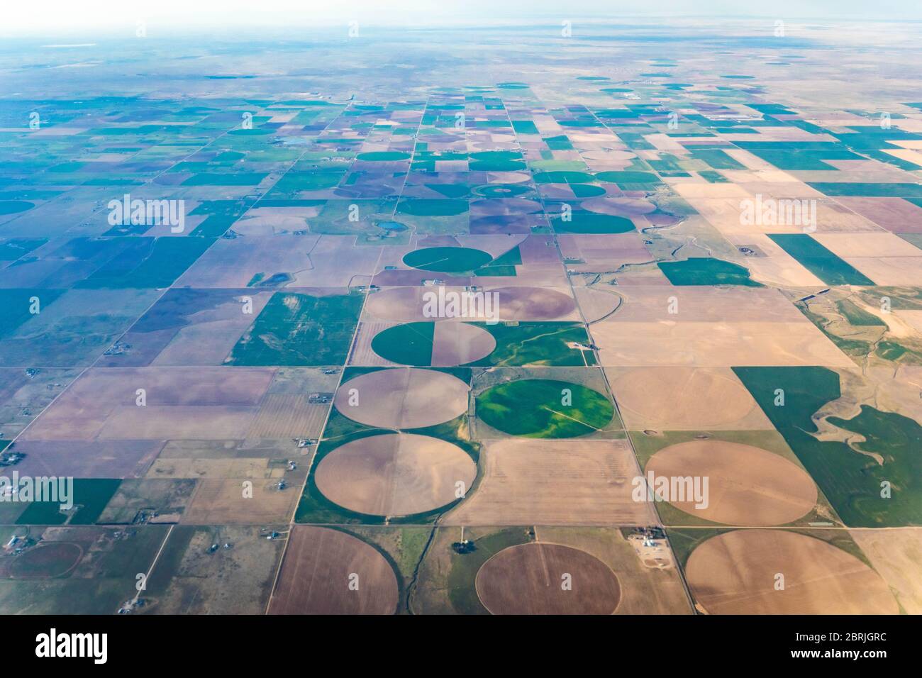 Aerial view of agriculture development in Colorado at day Stock Photo ...