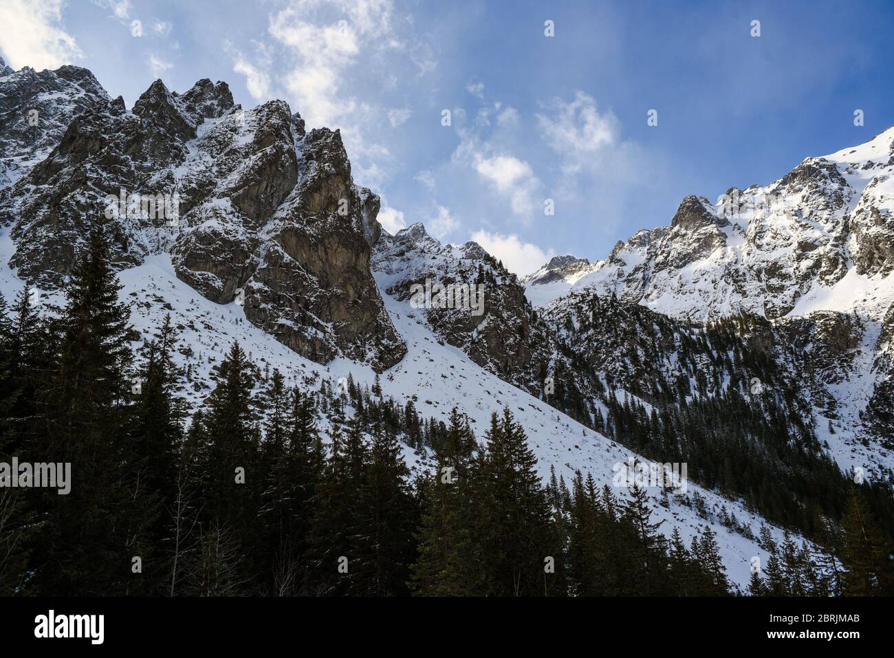 Winter mountain landscape in Polish and Slovak Tatra mountains Stock ...